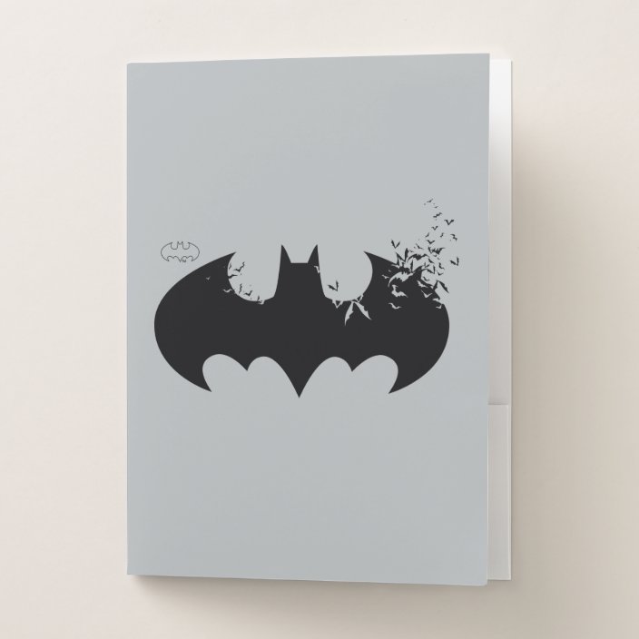 Classic Batman Logo Dissolving Into Bats Pocket Folder | Zazzle.com