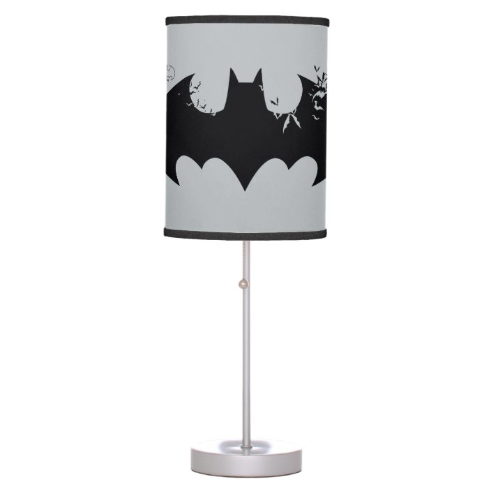 Classic Batman Logo Dissolving Into Bats Table Lamp | Zazzle.com