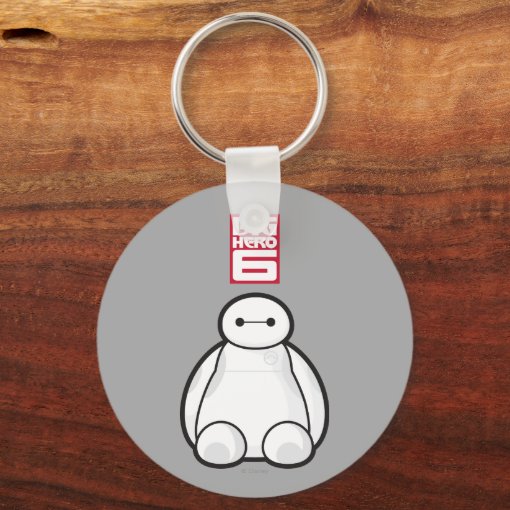 Classic Baymax Sitting Graphic Keychain | Zazzle