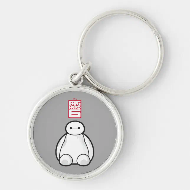 Classic Baymax Sitting Graphic Keychain | Zazzle