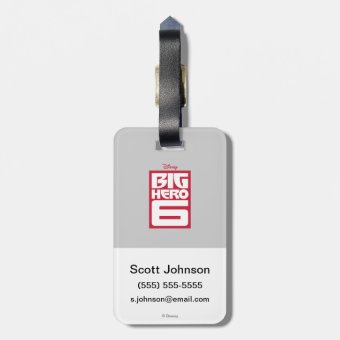 Classic Baymax Sitting Graphic Luggage Tag | Zazzle
