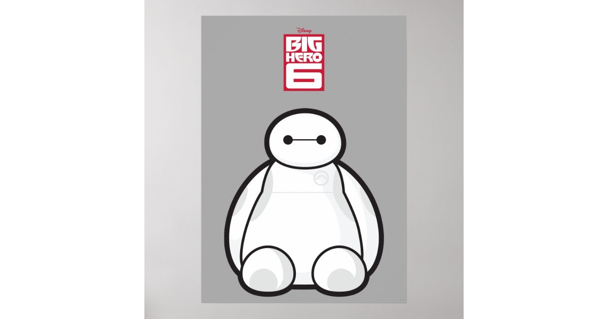Classic Baymax Sitting Graphic Poster | Zazzle