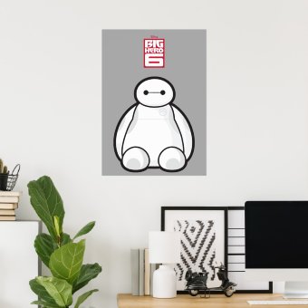 Classic Baymax Sitting Graphic Poster | Zazzle