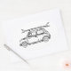 Classic Beach Mini Cooper Oval Sticker | Zazzle