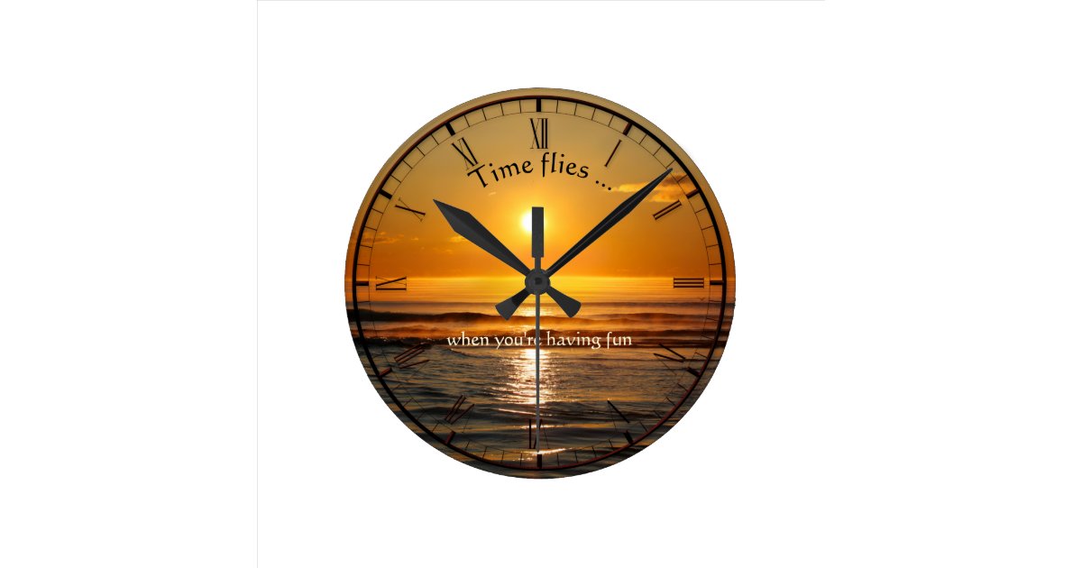 Classic Beach Sunset Wall Clock | Zazzle