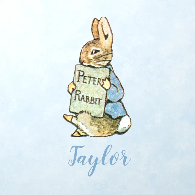Classic Beatrix Potter Peter the Rabbit with Name Wall Decal | Zazzle