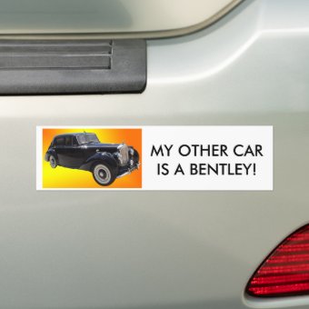Classic Bentley bumpersticker Bumper Sticker | Zazzle