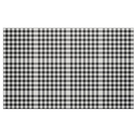 Classic Black White Checkered Checkerboard Pattern Fabric | Zazzle