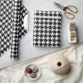 Classic Black and White Houndstooth Pattern Wrapping Paper | Zazzle