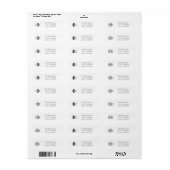 Classic Black and White Personalized Address Label | Zazzle