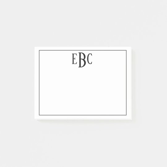 Classic Black and White Post it Notes | Zazzle.com
