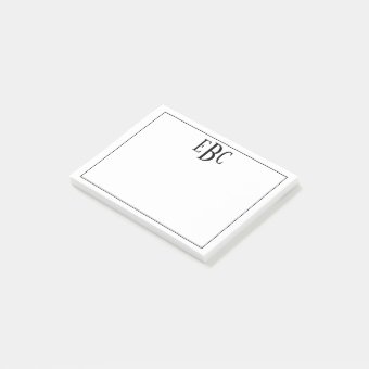 Classic Black and White Post it Notes | Zazzle