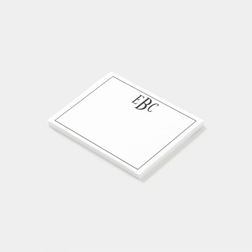 Classic Black and White Post it Notes | Zazzle