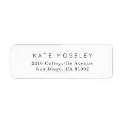 Classic Black and White Return Address Labels | Zazzle