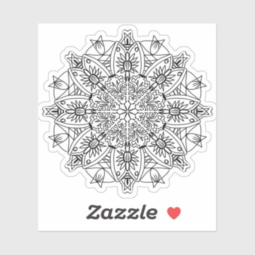 Classic Black Drawn Logo Sample. Sticker | Zazzle