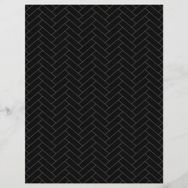 Classic Black Gray Herringbone Pattern | Zazzle