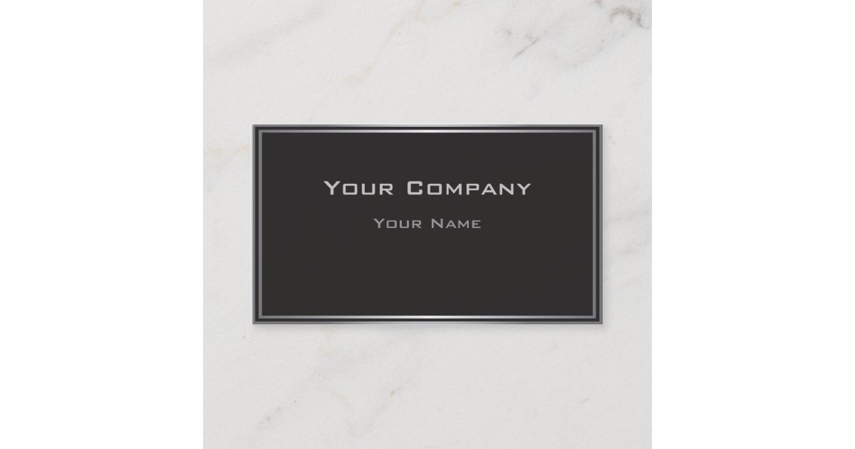 Classic Black Highlighted Border Business Card | Zazzle