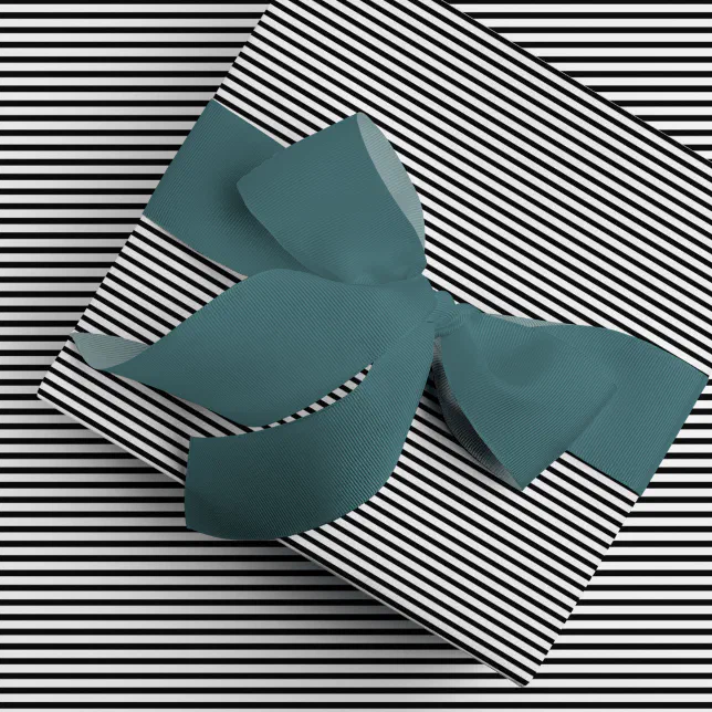 Classic Black Pinstripe Pattern Wrapping Paper | Zazzle