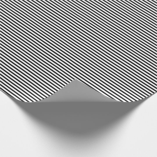 Classic Black Pinstripe Pattern Wrapping Paper | Zazzle.com