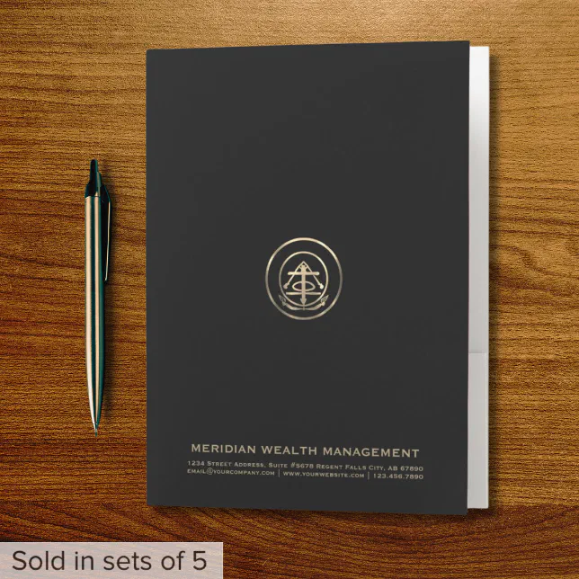 Classic Black Presentation Folder | Zazzle