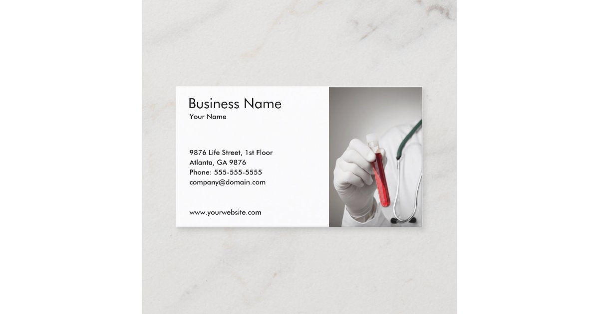 Classic Blood Sample Medical Service Business Card | Zazzle