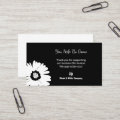 Classic Bloom Black & White Spring Thank You Business Card | Zazzle