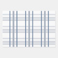 Classic Blue and White Buffalo Check Wrapping Paper Sheets | Zazzle
