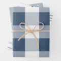 Classic Blue and White Buffalo Check Wrapping Paper Sheets | Zazzle