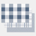 Classic Blue and White Buffalo Check Wrapping Paper Sheets | Zazzle