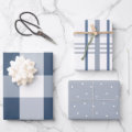Classic Blue and White Buffalo Check Wrapping Paper Sheets | Zazzle