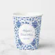 Classic Blue And White Watercolor Bridal Shower Paper Cups | Zazzle
