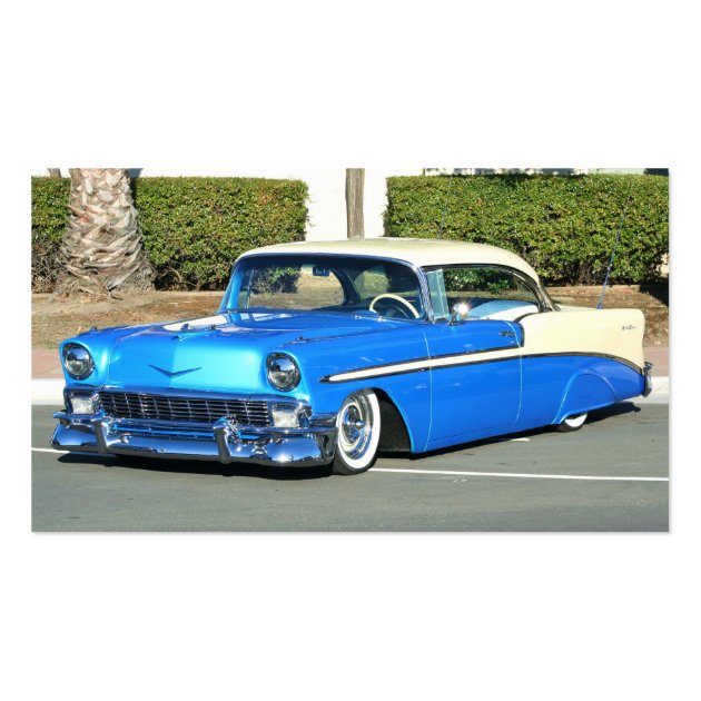 Classic blue car business cards