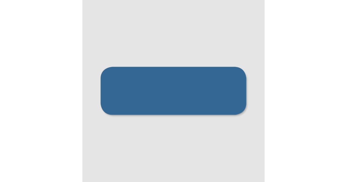 Classic Blue Color Name Tag | Zazzle