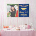 Classic Blue/Gold Custom Photo Graduation Sign | Zazzle