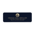 Classic Blue Legal Return Address Label | Zazzle