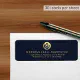 Classic Blue Legal Return Address Label | Zazzle