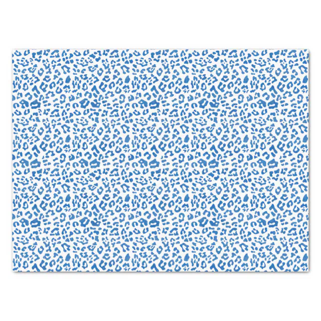Classic Blue Leopard Print Tissue Paper | Zazzle