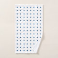 Classic Blue Polka Dot Pattern on White Bath Towel Set | Zazzle