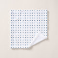 Classic Blue Polka Dot Pattern on White Bath Towel Set | Zazzle