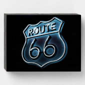 Classic Blue & White Route "66" Wood Box Sign | Zazzle