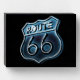 Classic Blue & White Route "66" Wood Box Sign | Zazzle