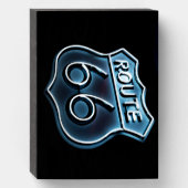 Classic Blue & White Route "66" Wood Box Sign | Zazzle