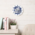 Classic Blue Willow Design Large Clock | Zazzle