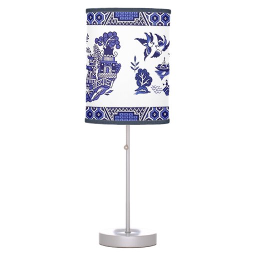 Classic Blue Willow Design Table Lamp | Zazzle