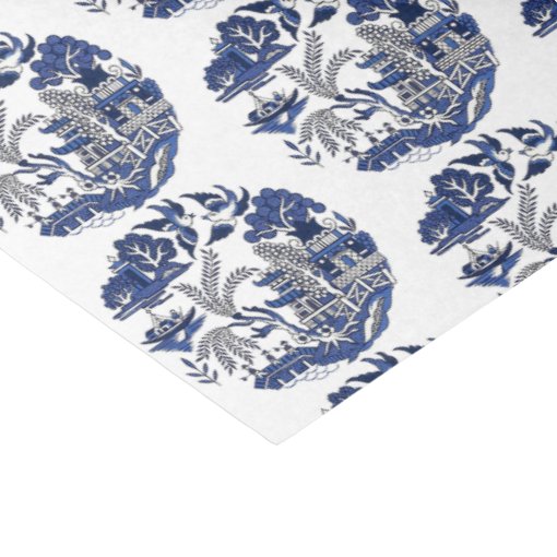 Classic Blue Willow Design Tissue Paper | Zazzle