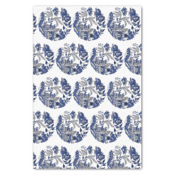 Classic Blue Willow Design Tissue Paper | Zazzle