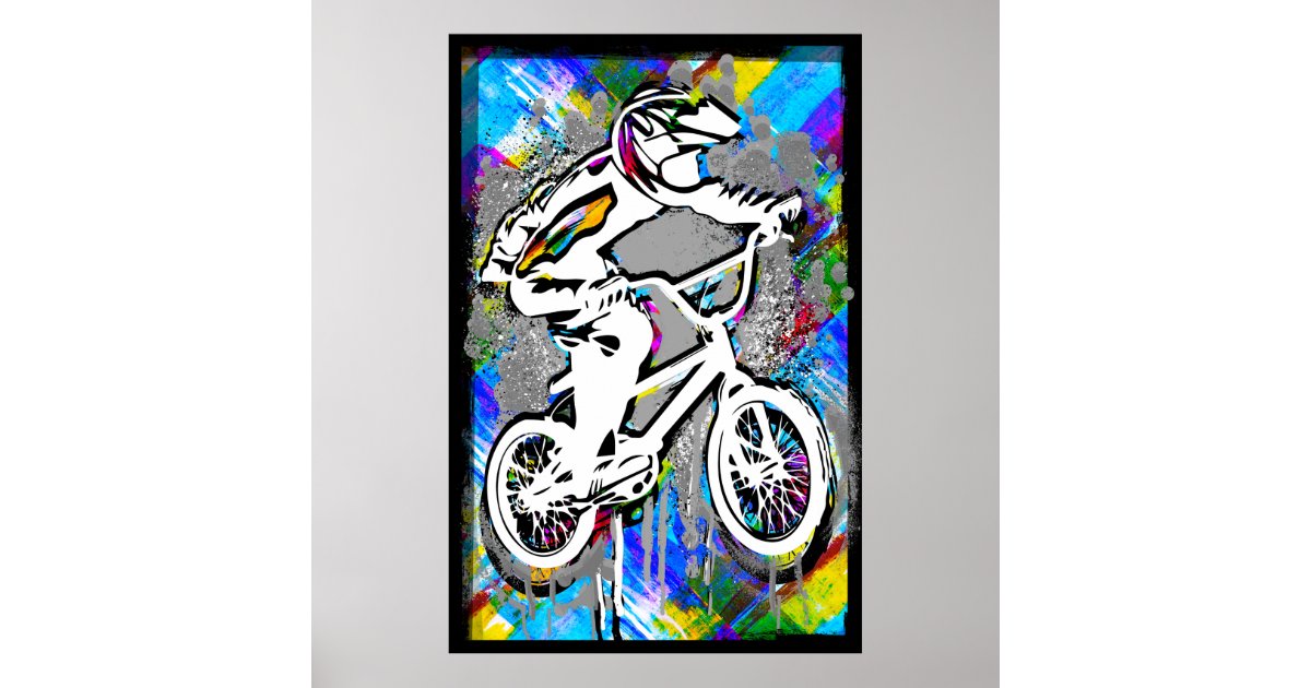 Classic Bmx Bike - Bmx Freestyle Bmx Poster Print | Zazzle