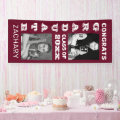 Classic Bold Photo Maroon Graduation Banner | Zazzle