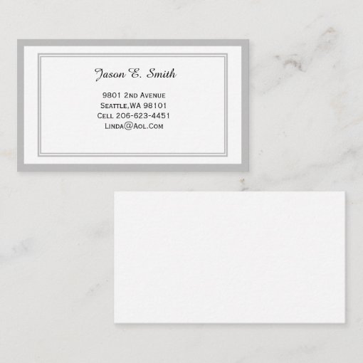 Classic Bordered Calling Card | Zazzle