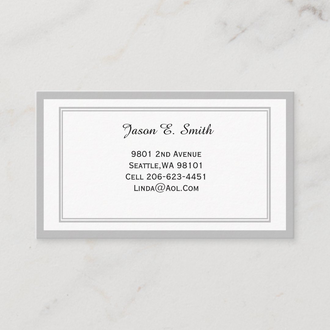Classic Bordered Calling Card | Zazzle